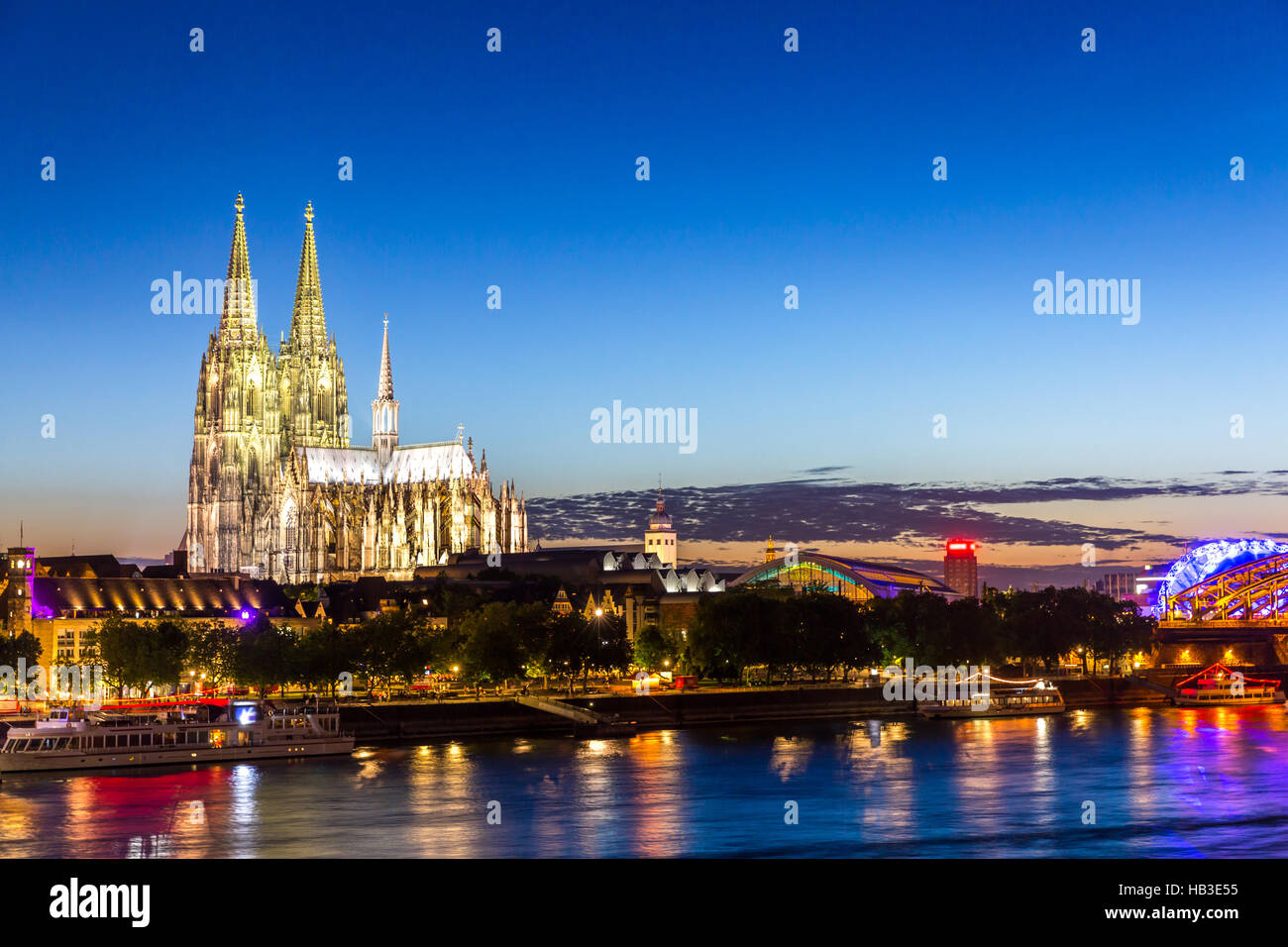 Cologne Cathedral River Rhine Stock Photo - Alamy