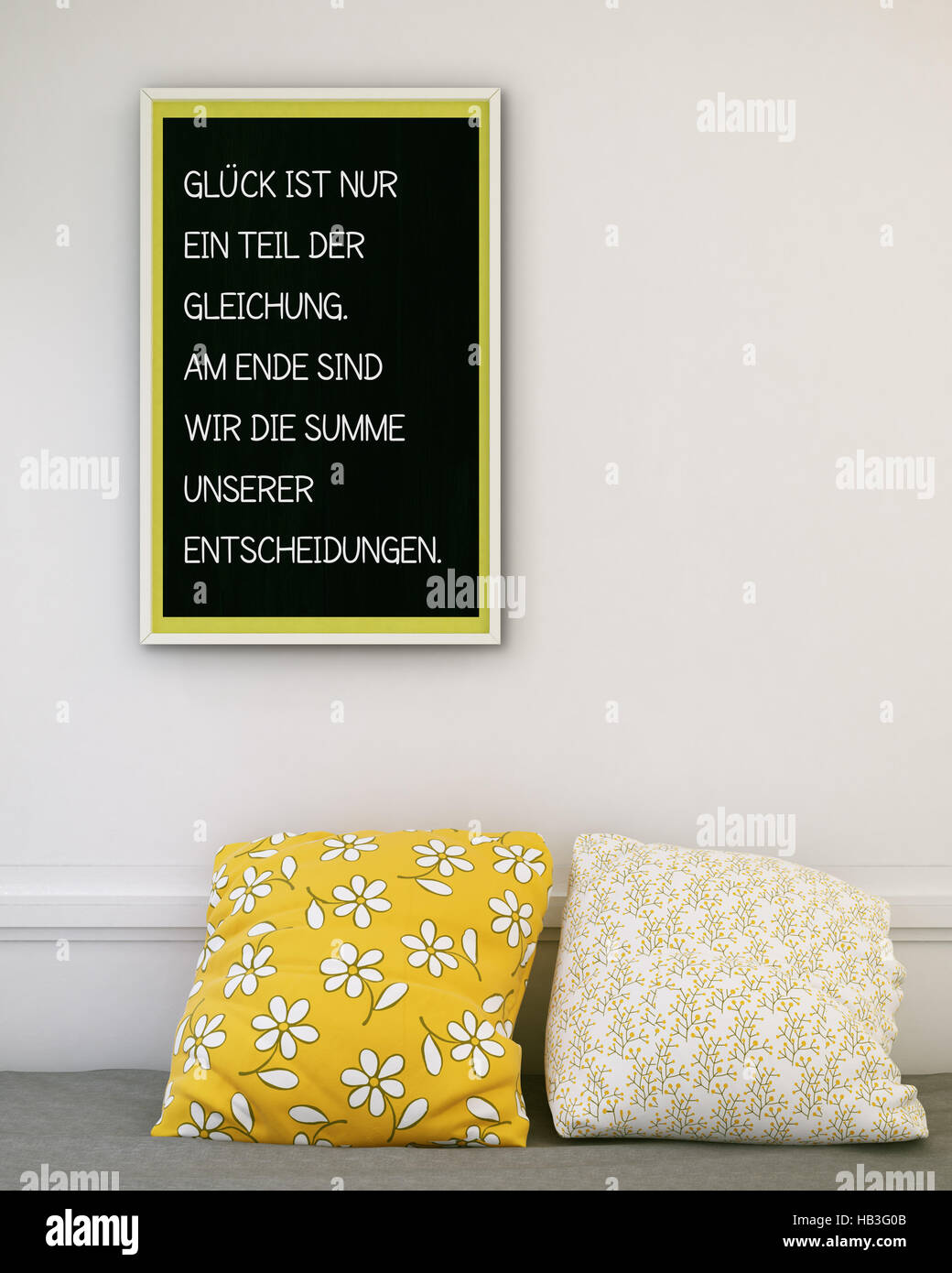 Inspirational Motivating Quote on Picture Frame Stock Photo - Alamy