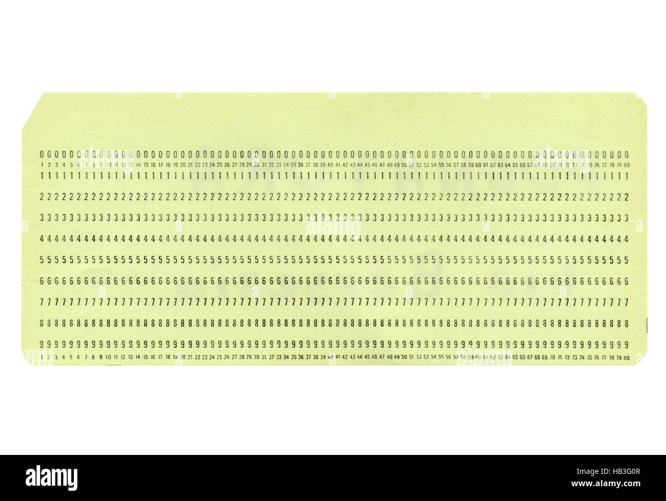 Blank Punched Card Stock Photo - Alamy