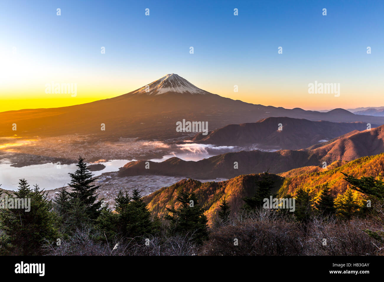 Mountain Fuji sunrise Japan Stock Photo - Alamy
