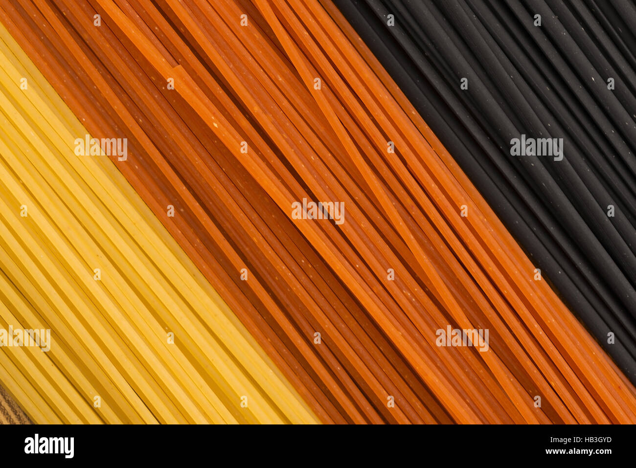 three colour pasta Stock Photo - Alamy