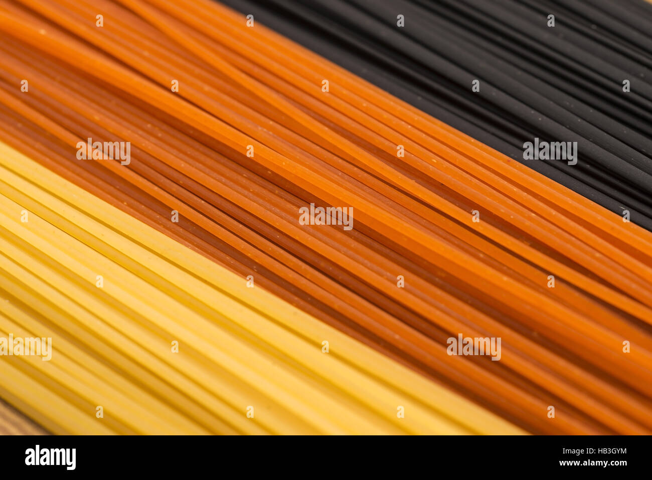 three colour pasta Stock Photo - Alamy