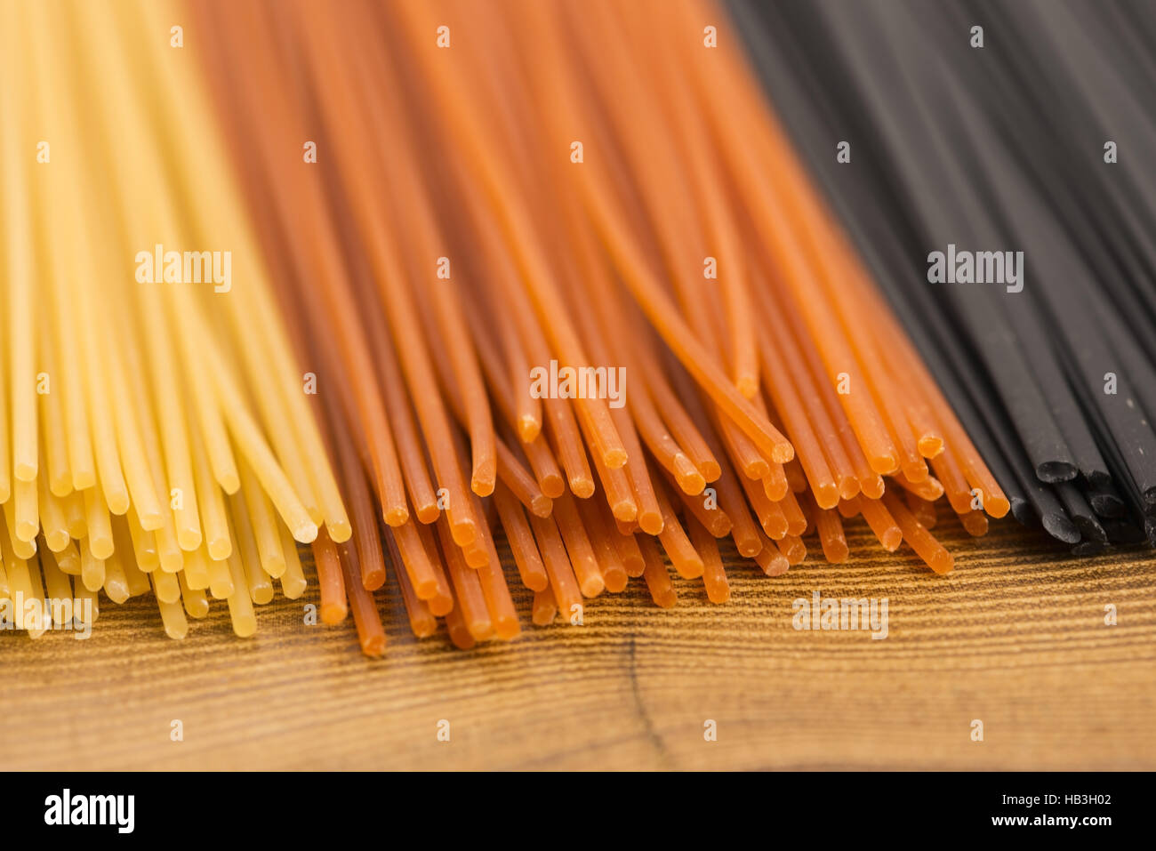 three colour pasta Stock Photo - Alamy