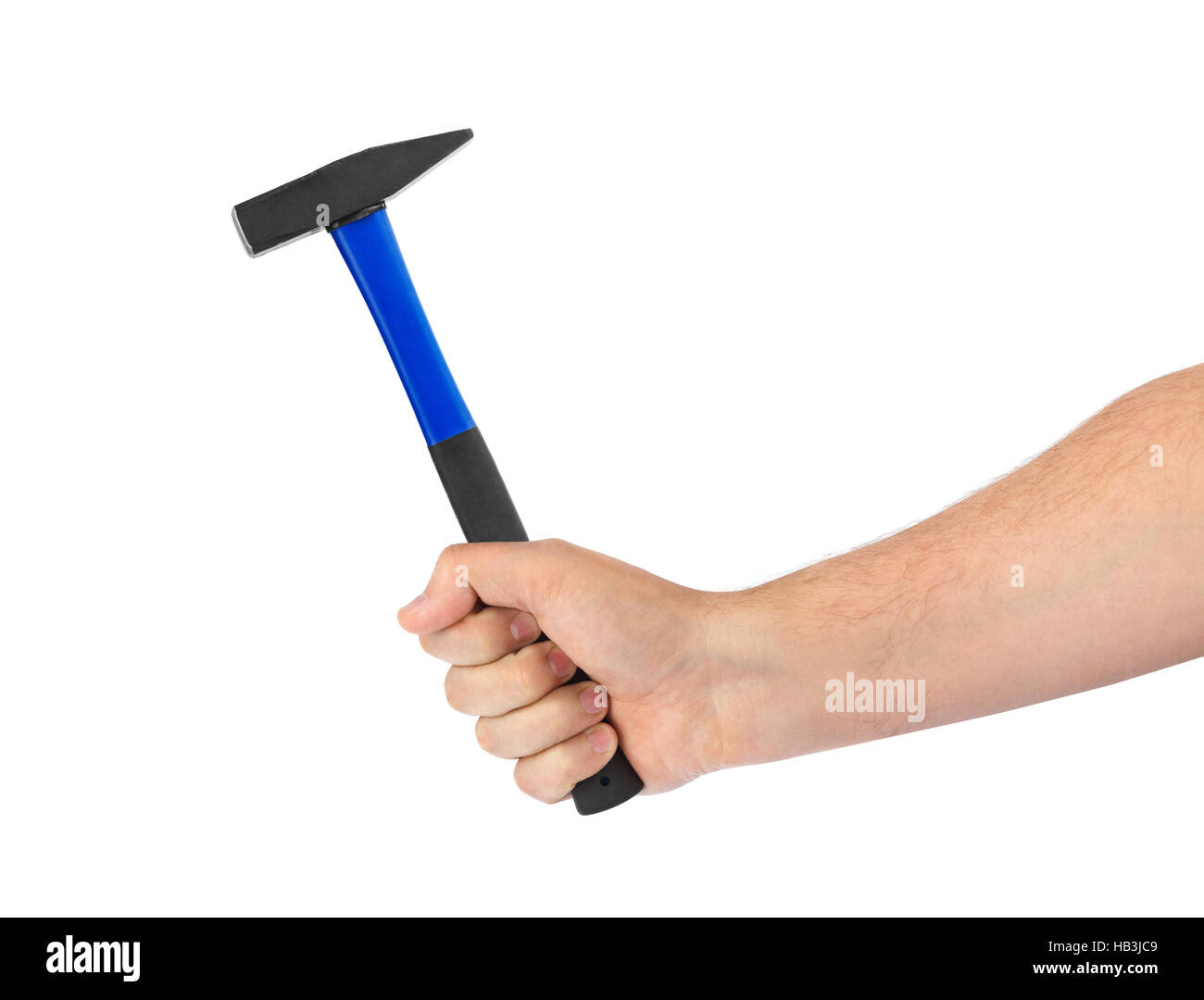 Hand with hammer Stock Photo - Alamy