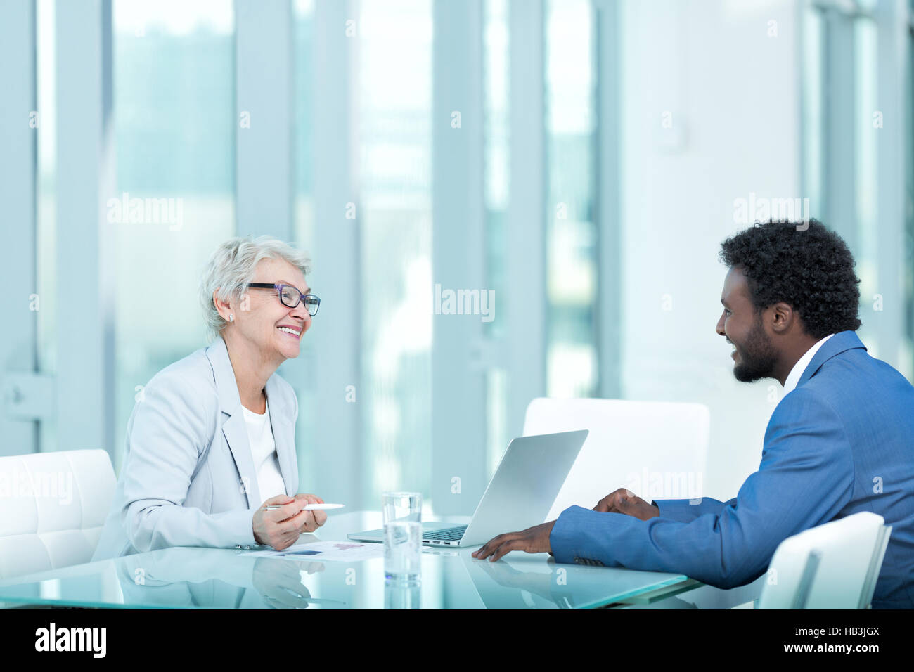 African businesswoman meeting interview hi-res stock photography and ...
