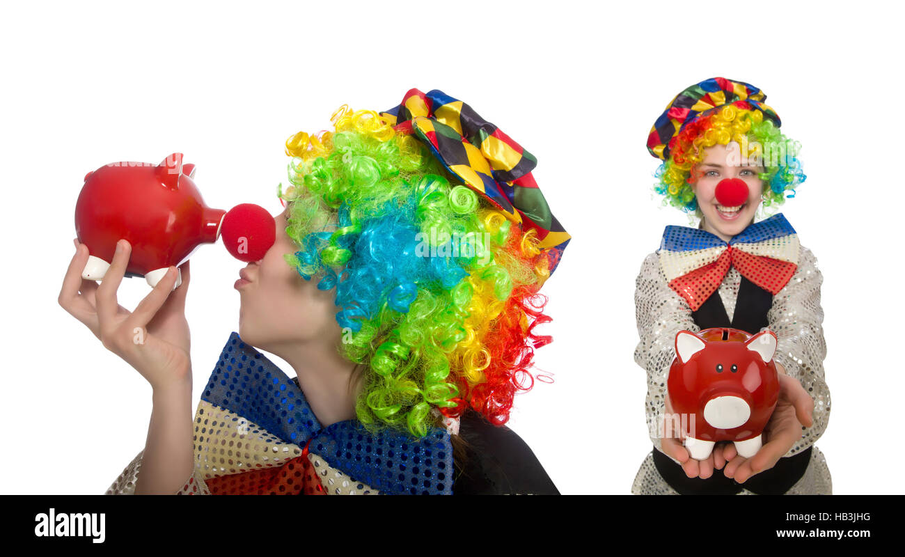 Clown in various poses isolated on white Stock Photo - Alamy