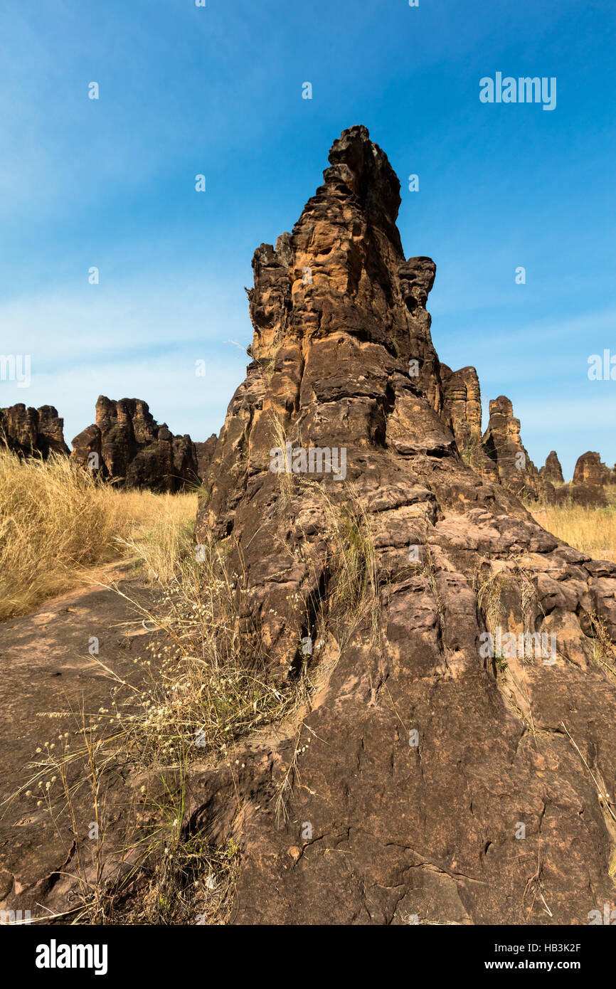 The peaks of Sindou Stock Photo - Alamy