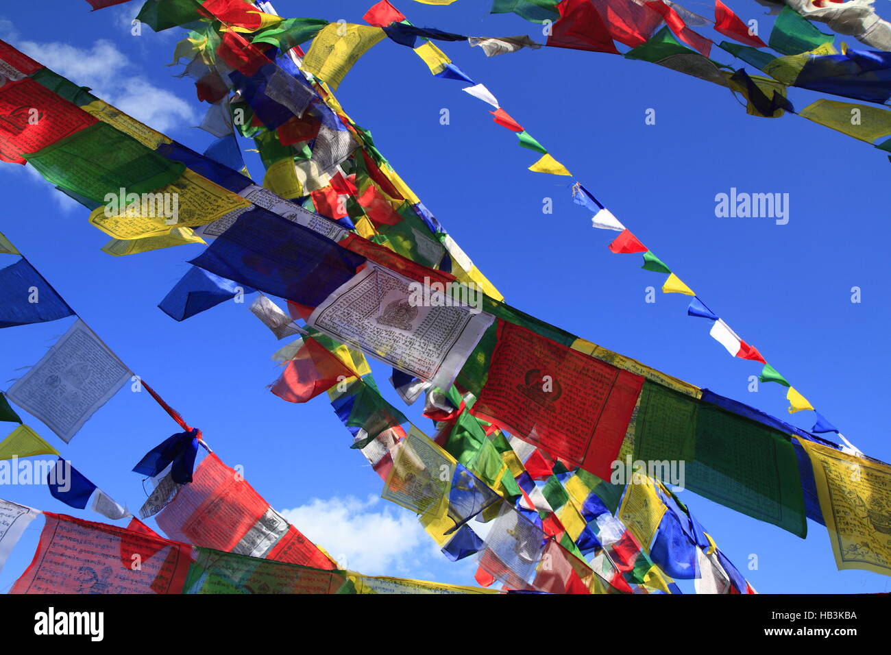 Colorful prayer flags Stock Photo - Alamy