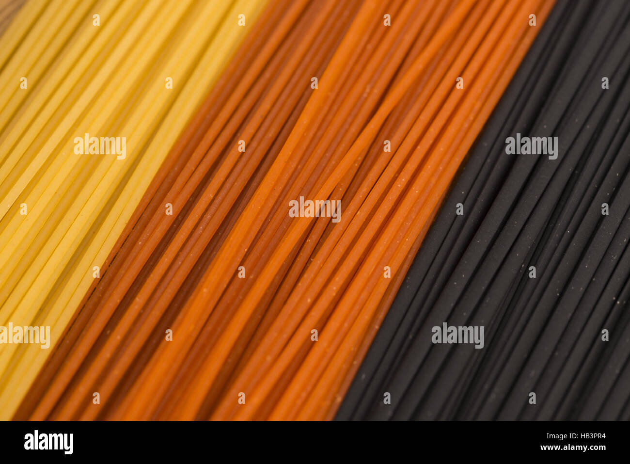 three colour pasta Stock Photo - Alamy