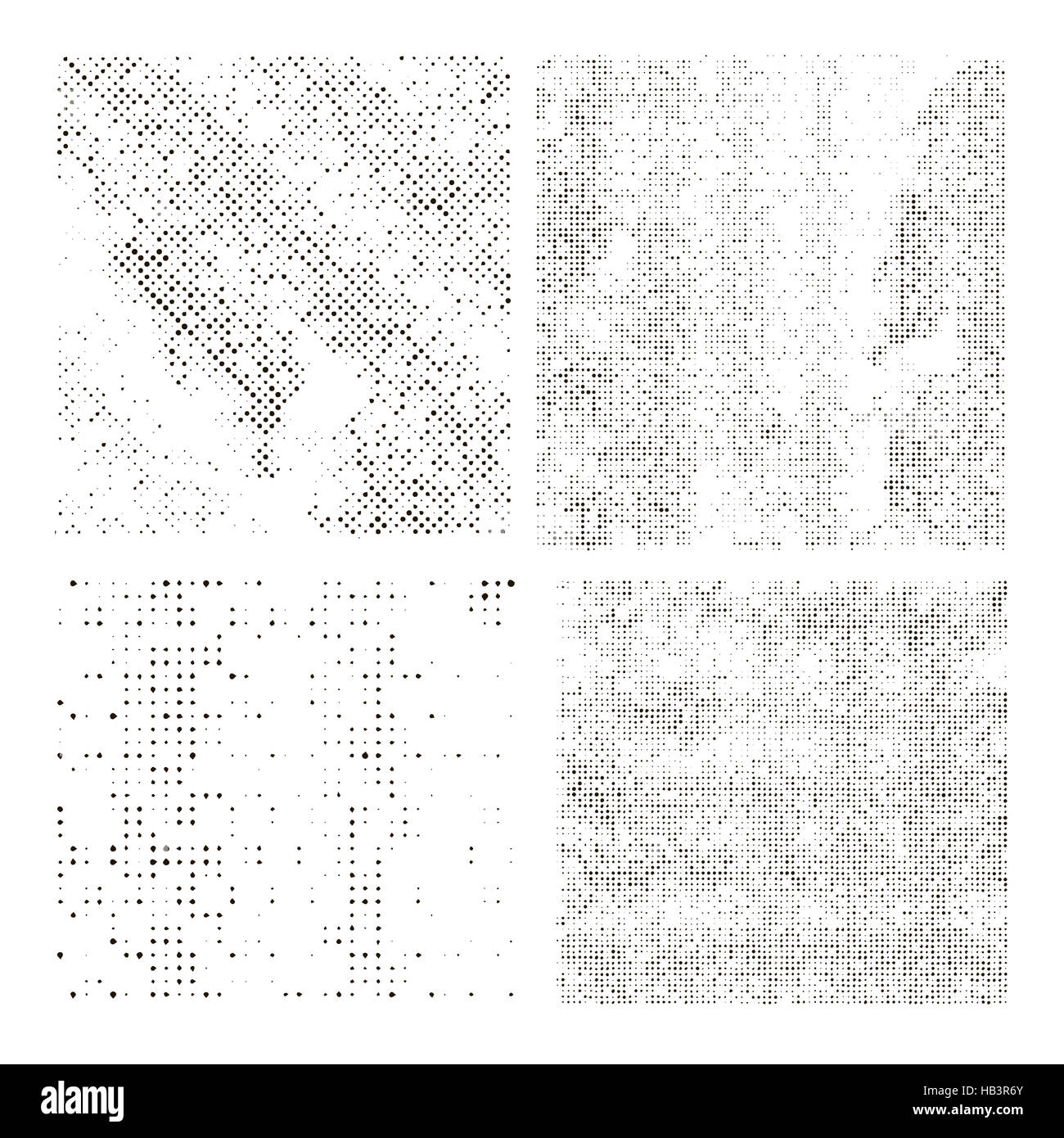 Set halftone dots pattern Cut Out Stock Images & Pictures - Alamy