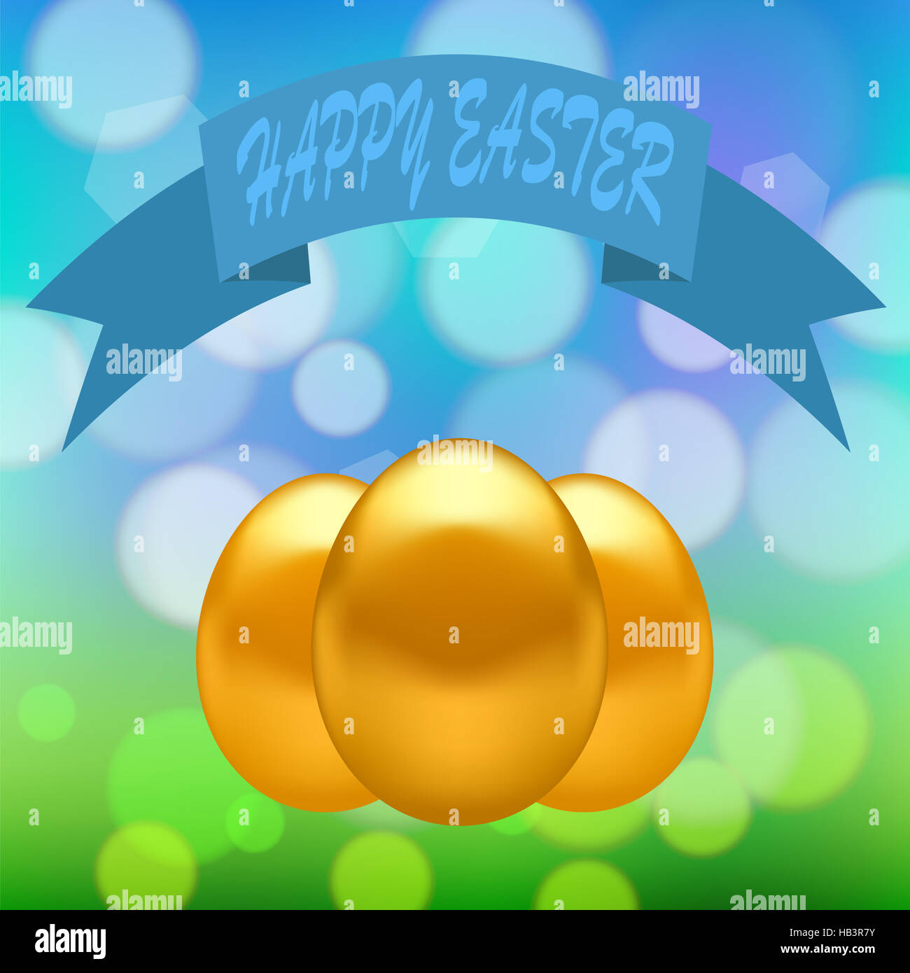 Gold Easter Eggs Stock Photo - Alamy