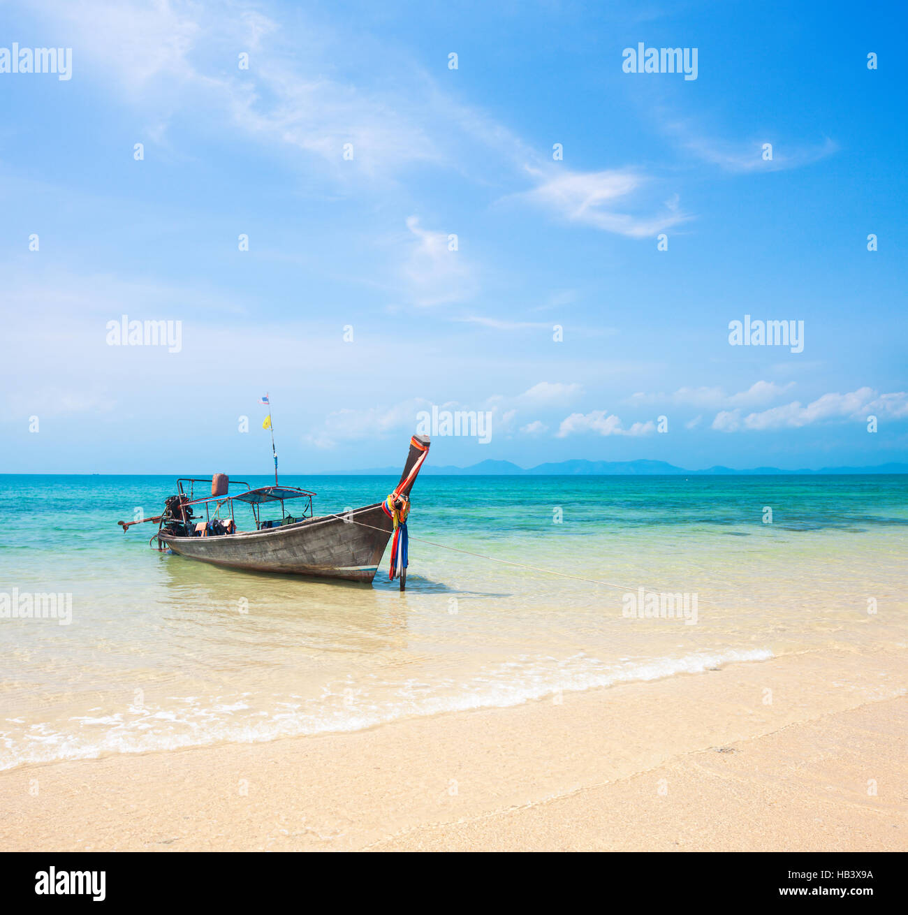 Beautiful seascape with boat hi-res stock photography and images - Alamy
