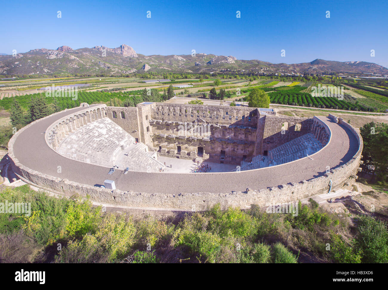 Roman amphitheater of Aspendos Stock Photo - Alamy