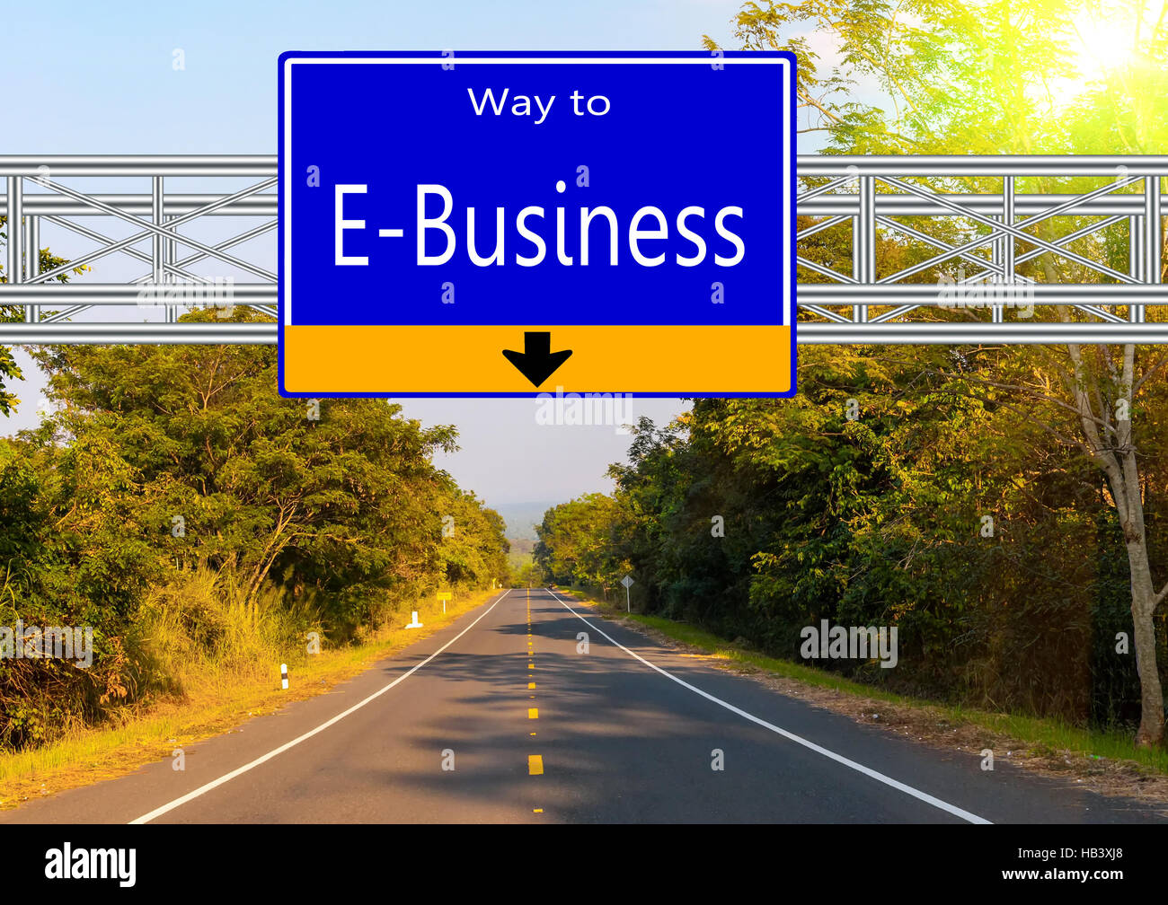 Road Sign concept Country Road and landscape Stock Photo - Alamy