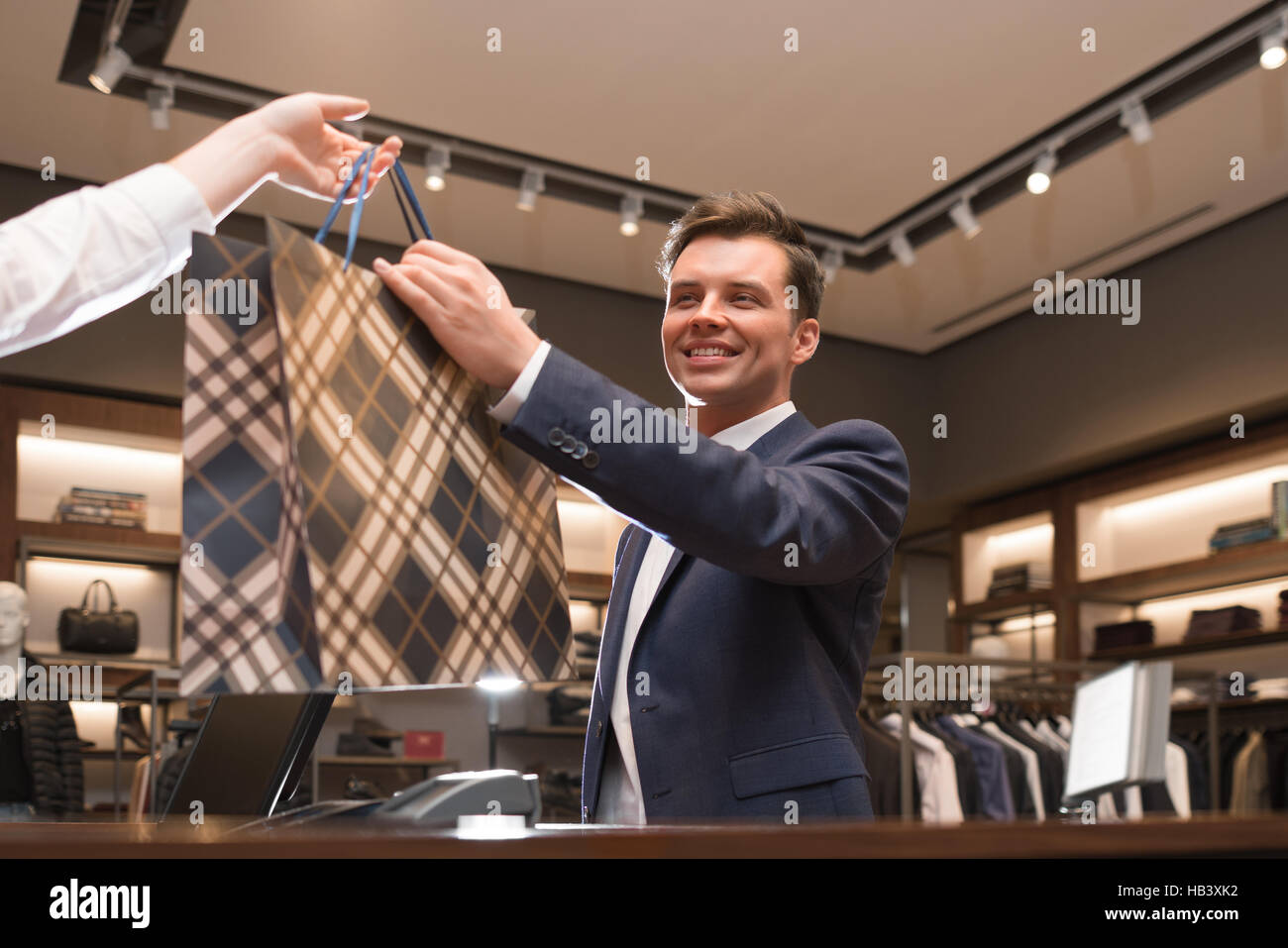 Man with purchase Stock Photo - Alamy