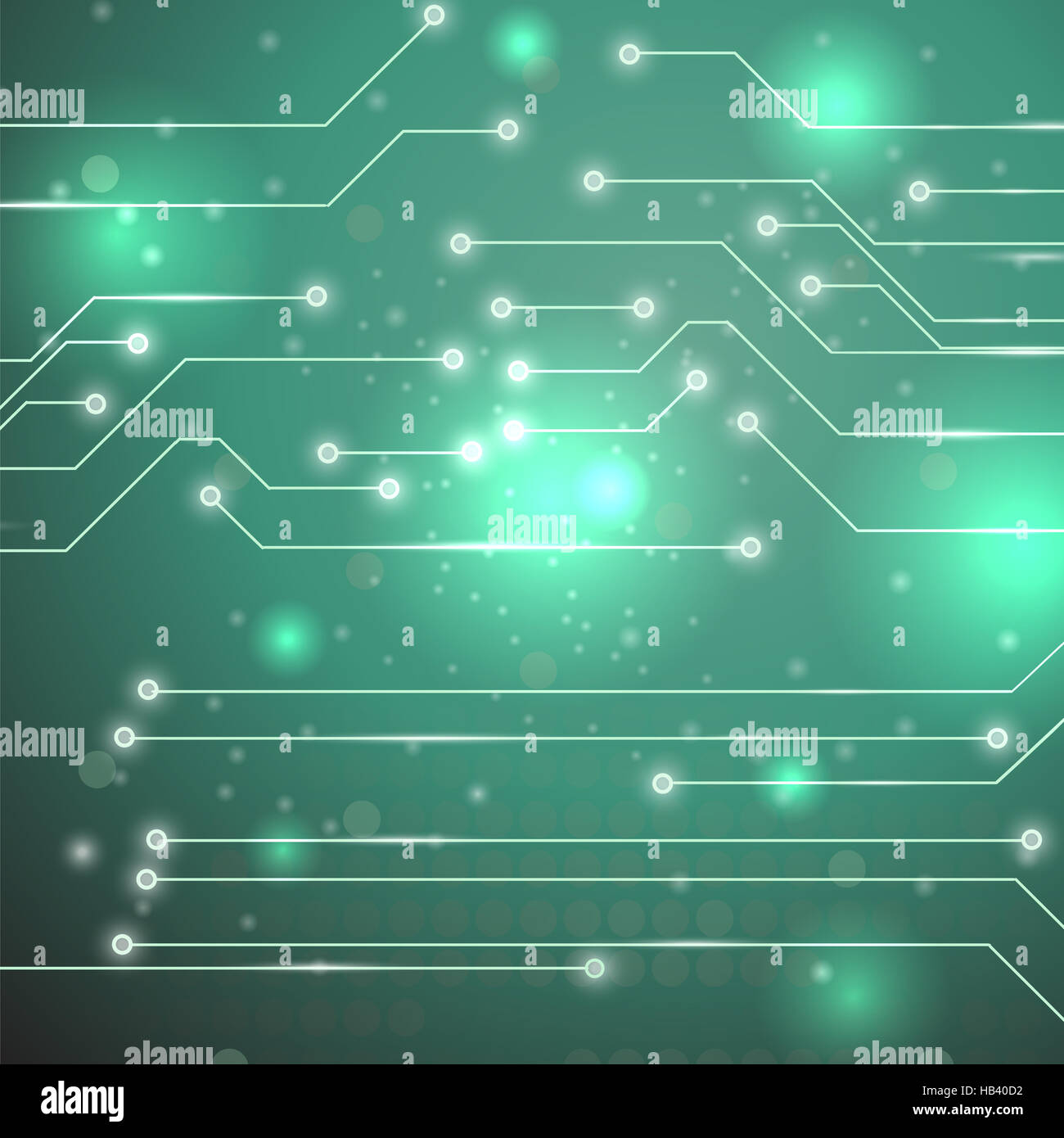 Modern Computer Technology Green Background Stock Photo - Alamy