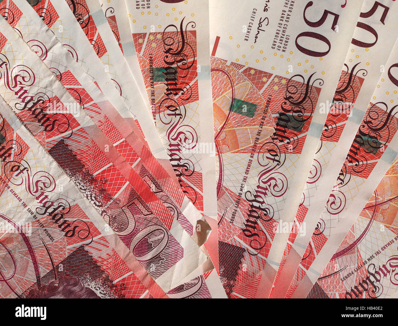 Fifty Pound notes Stock Photo - Alamy