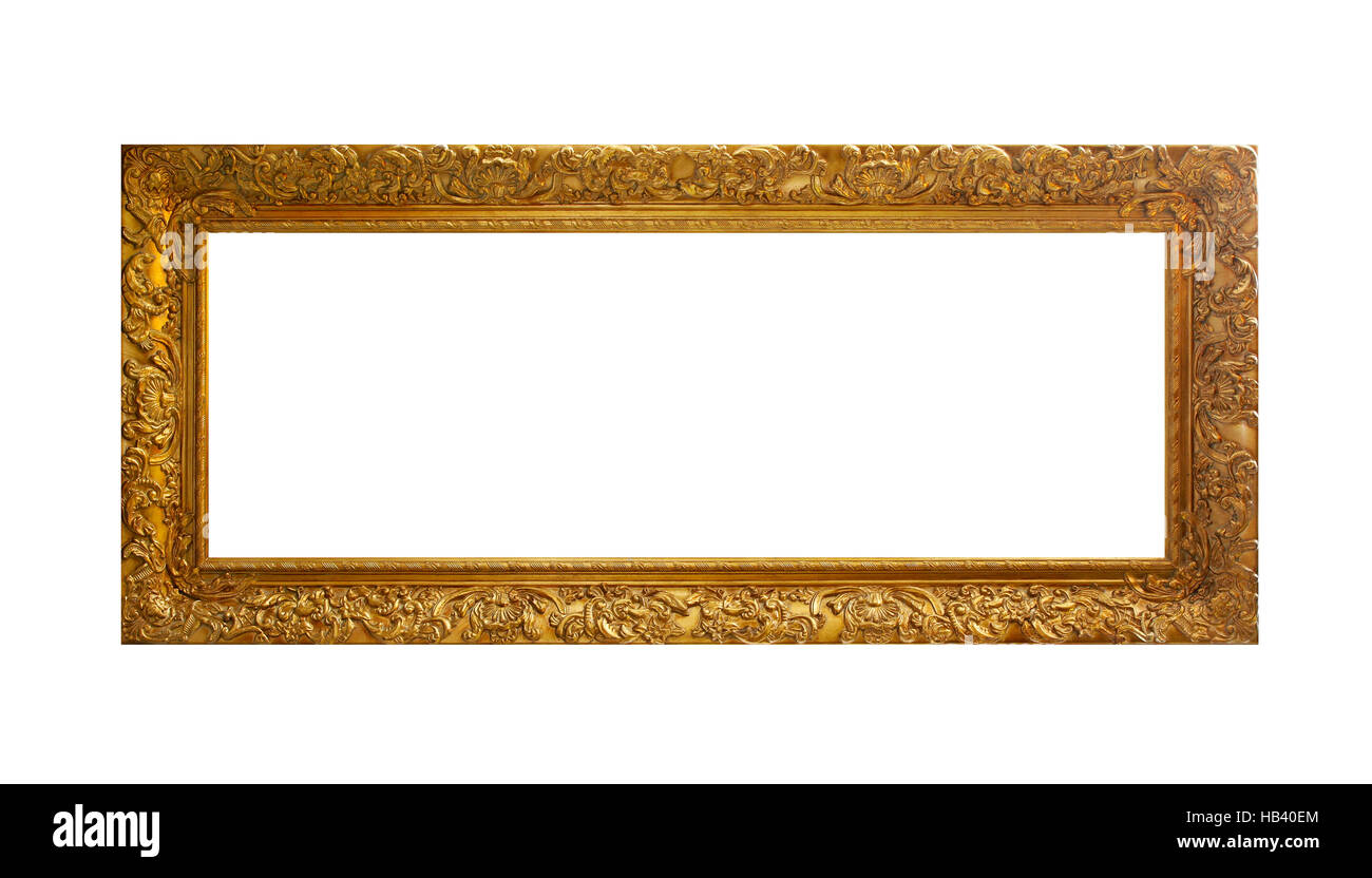 Gold engraved frame Cut Out Stock Images & Pictures - Alamy