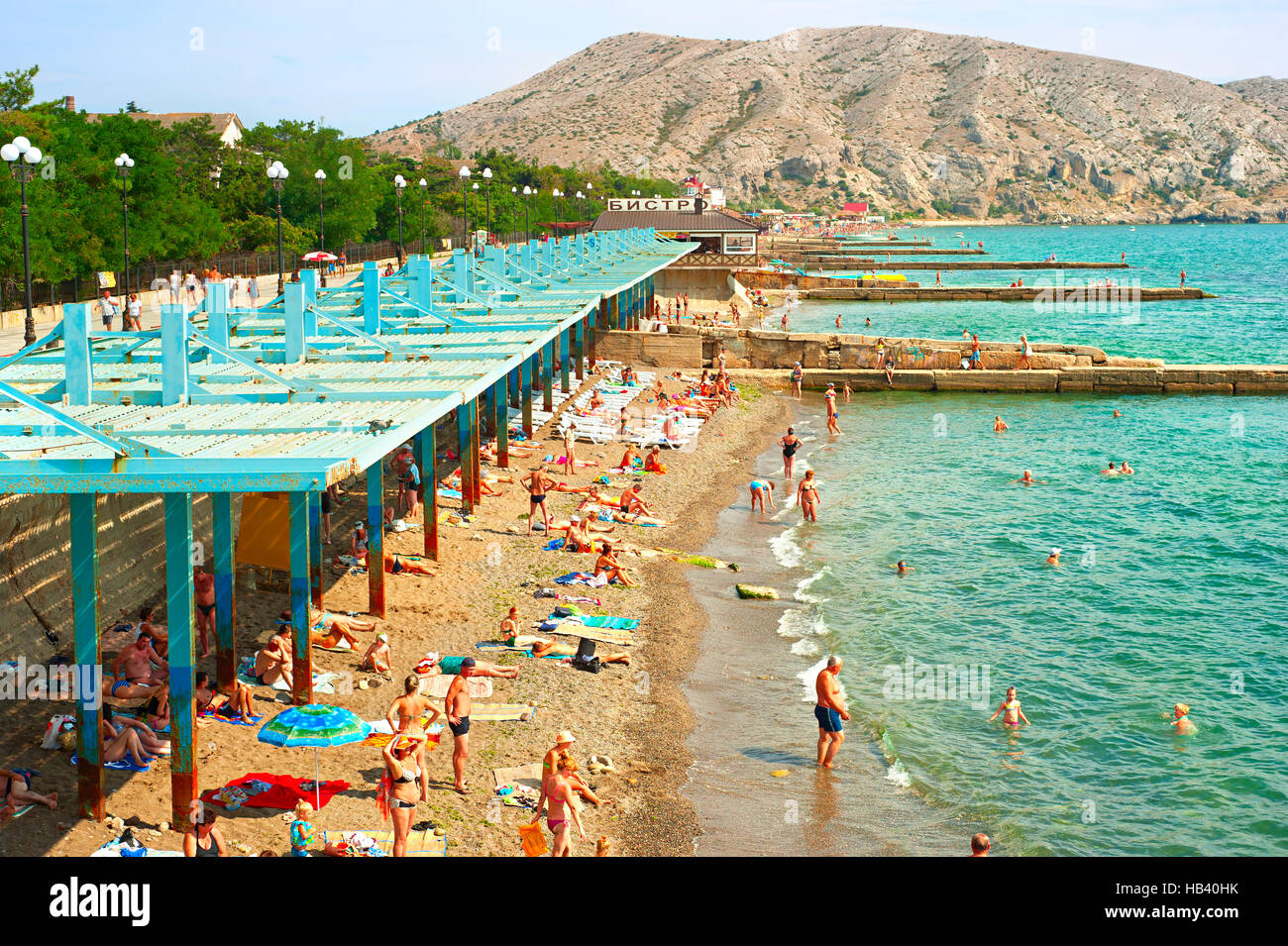 Crimea sea beach, Ukraine Stock Photo - Alamy