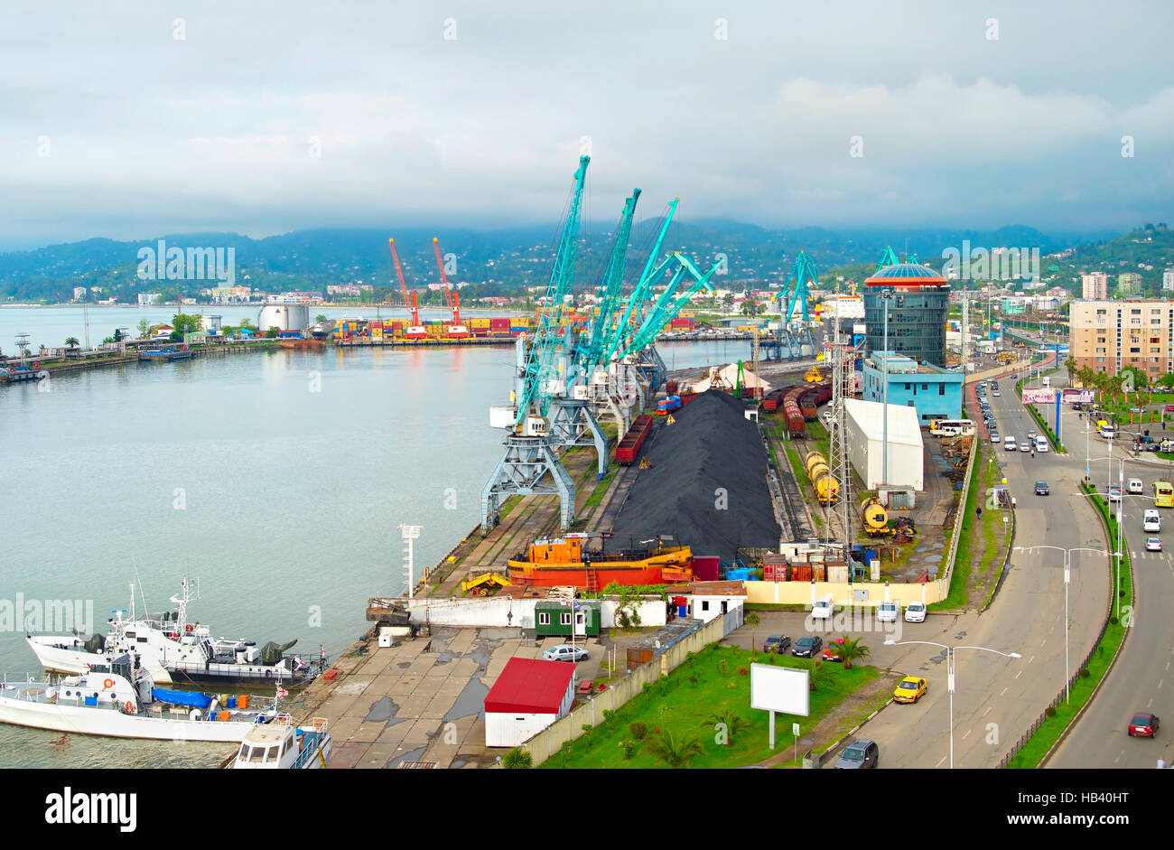 Commercial sea port, Georgia Stock Photo - Alamy