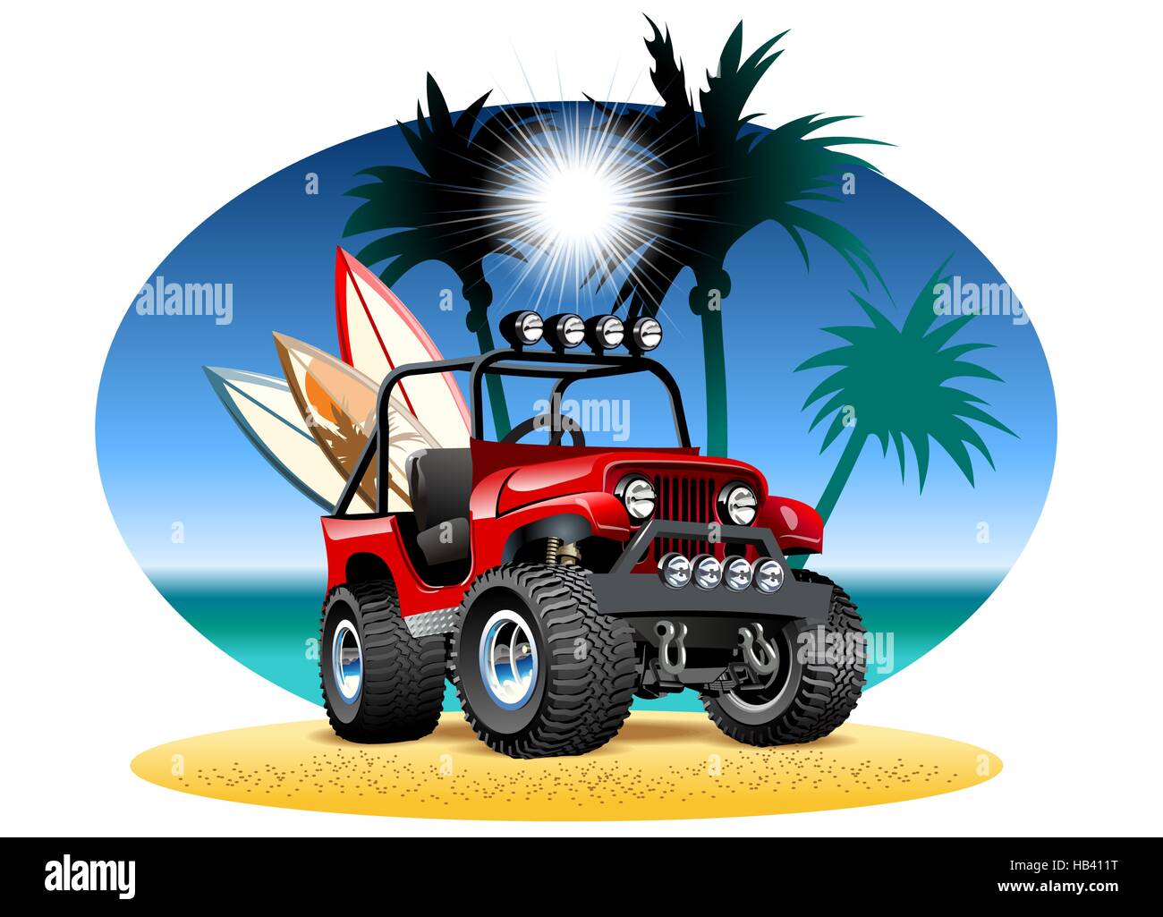 4wd car on beach hi-res stock photography and images - Alamy