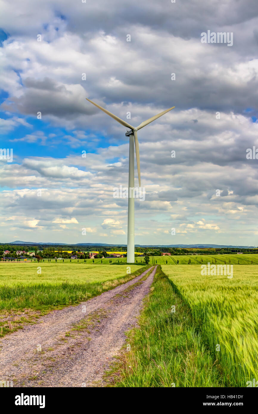 Modern wind wheel Stock Photo - Alamy