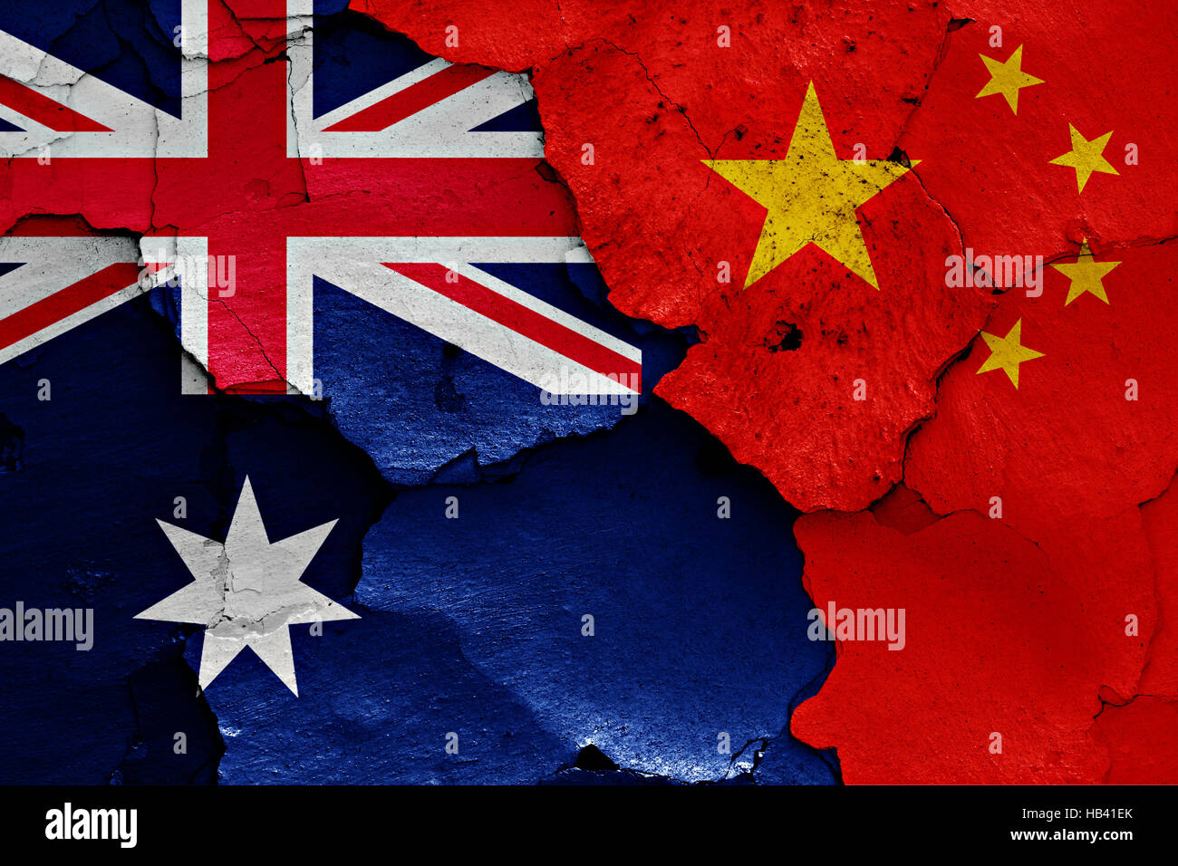 Australia flag china hi-res stock photography and images - Alamy