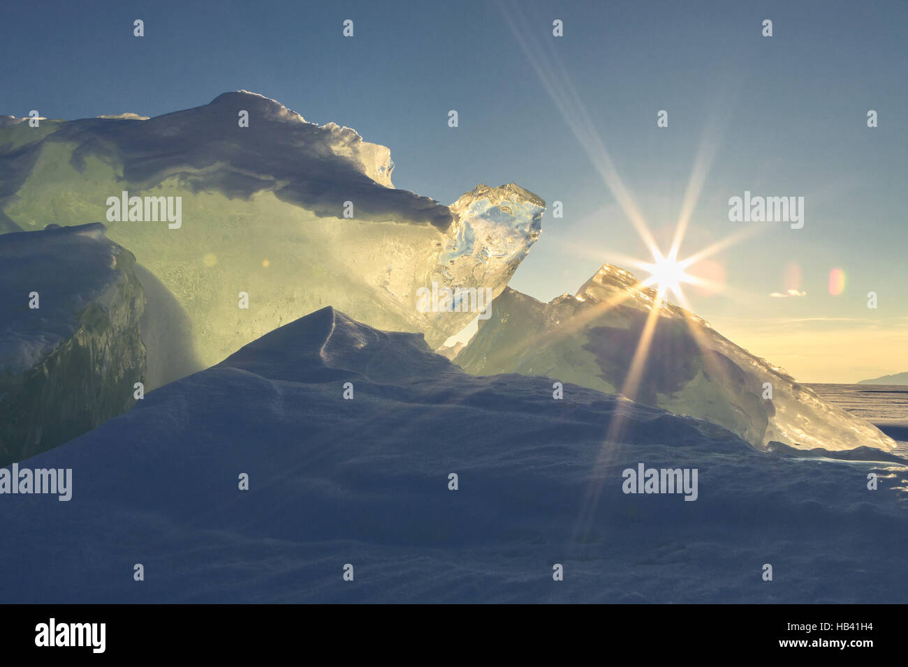 Dawn rises over icy hi-res stock photography and images - Alamy