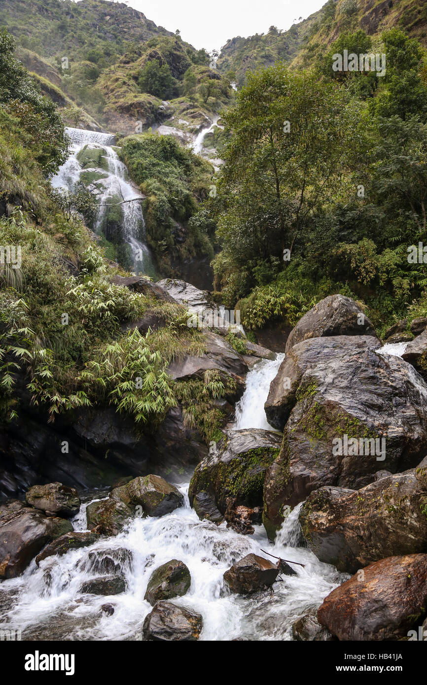 Waterfall in Himalayas Stock Photo - Alamy