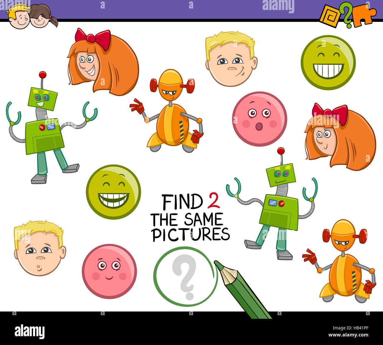 activity task for kids Stock Photo - Alamy