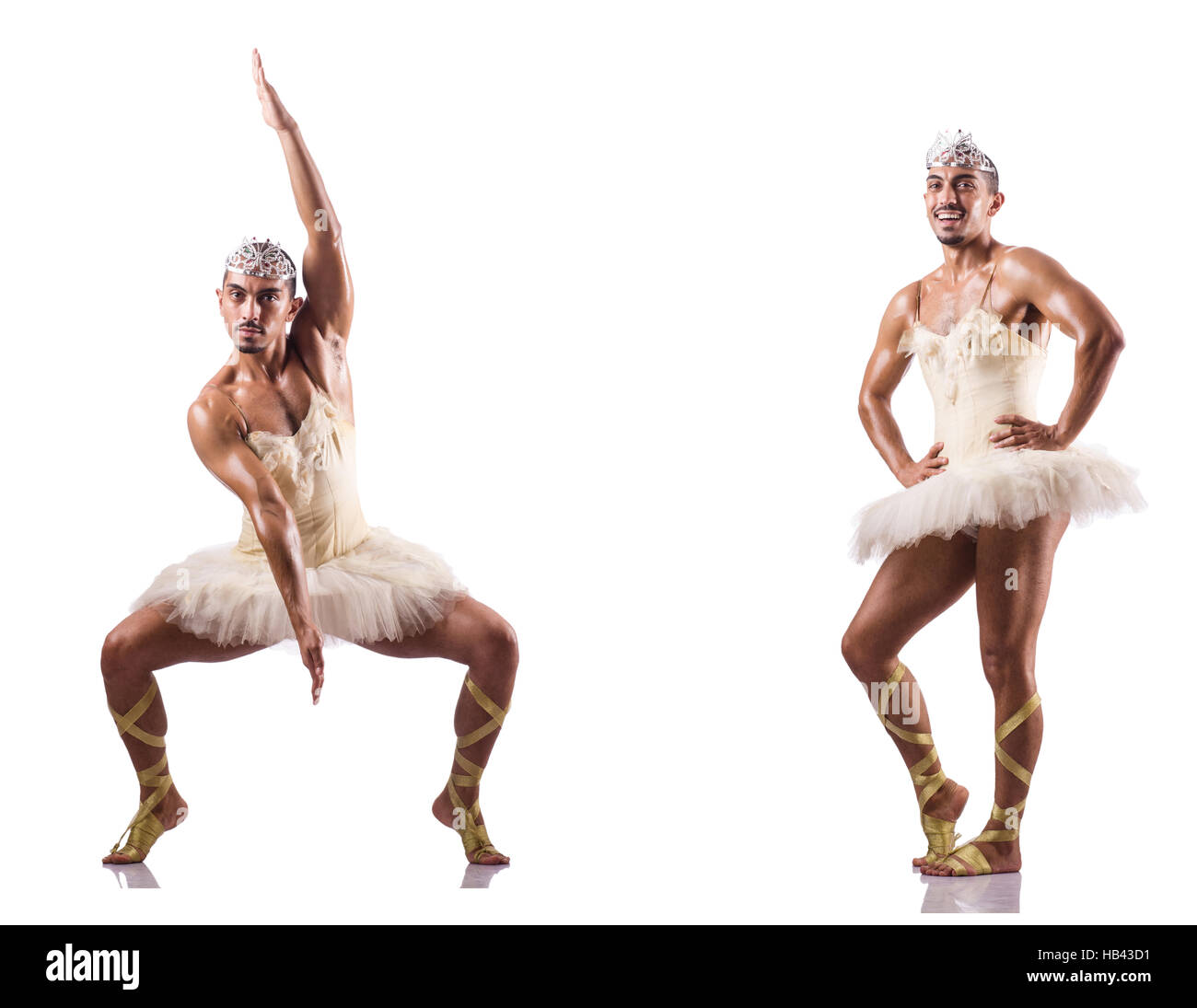 Man in ballet tutu isolated on white Stock Photo - Alamy