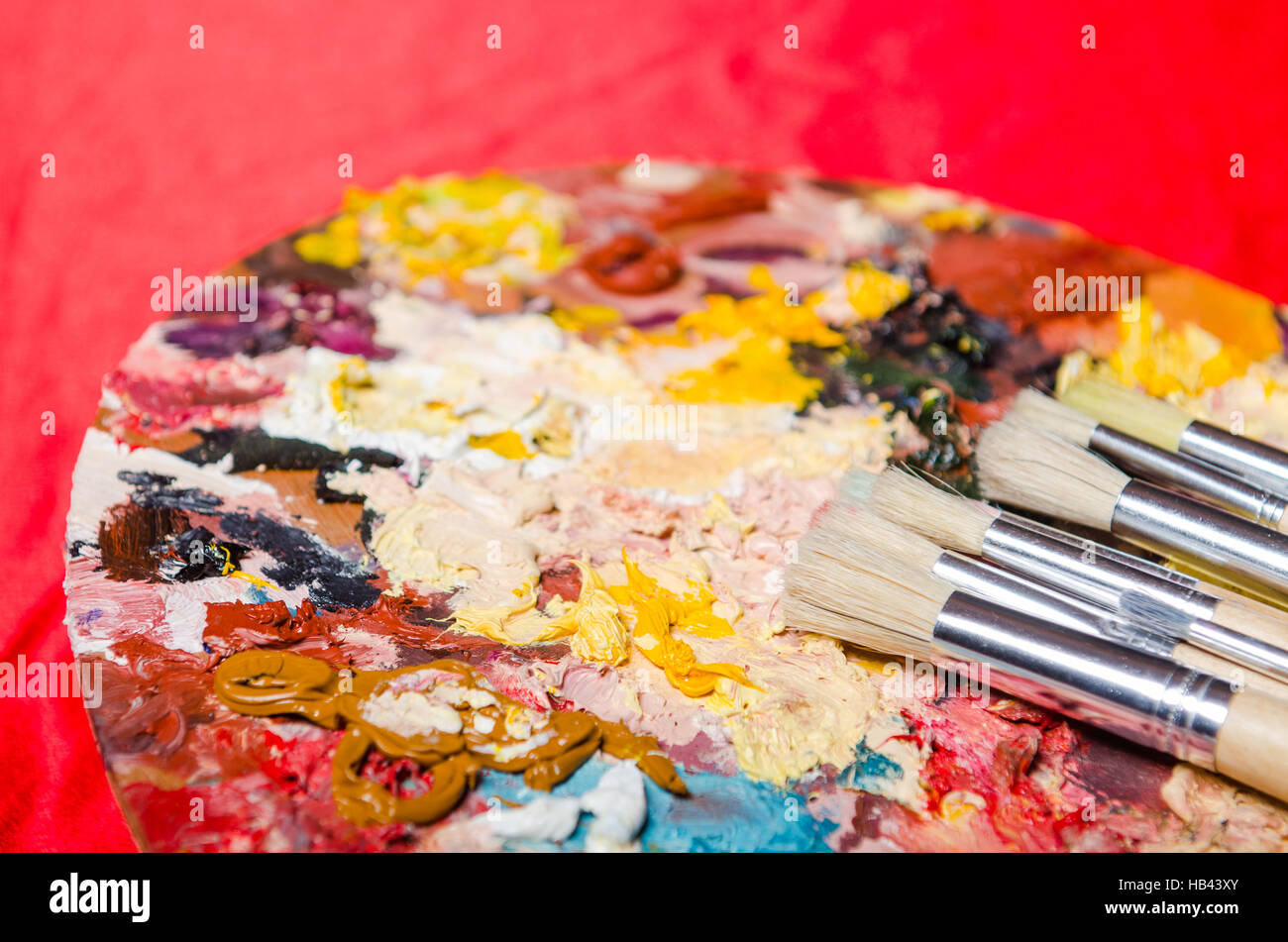 Artist palette in art concept Stock Photo - Alamy