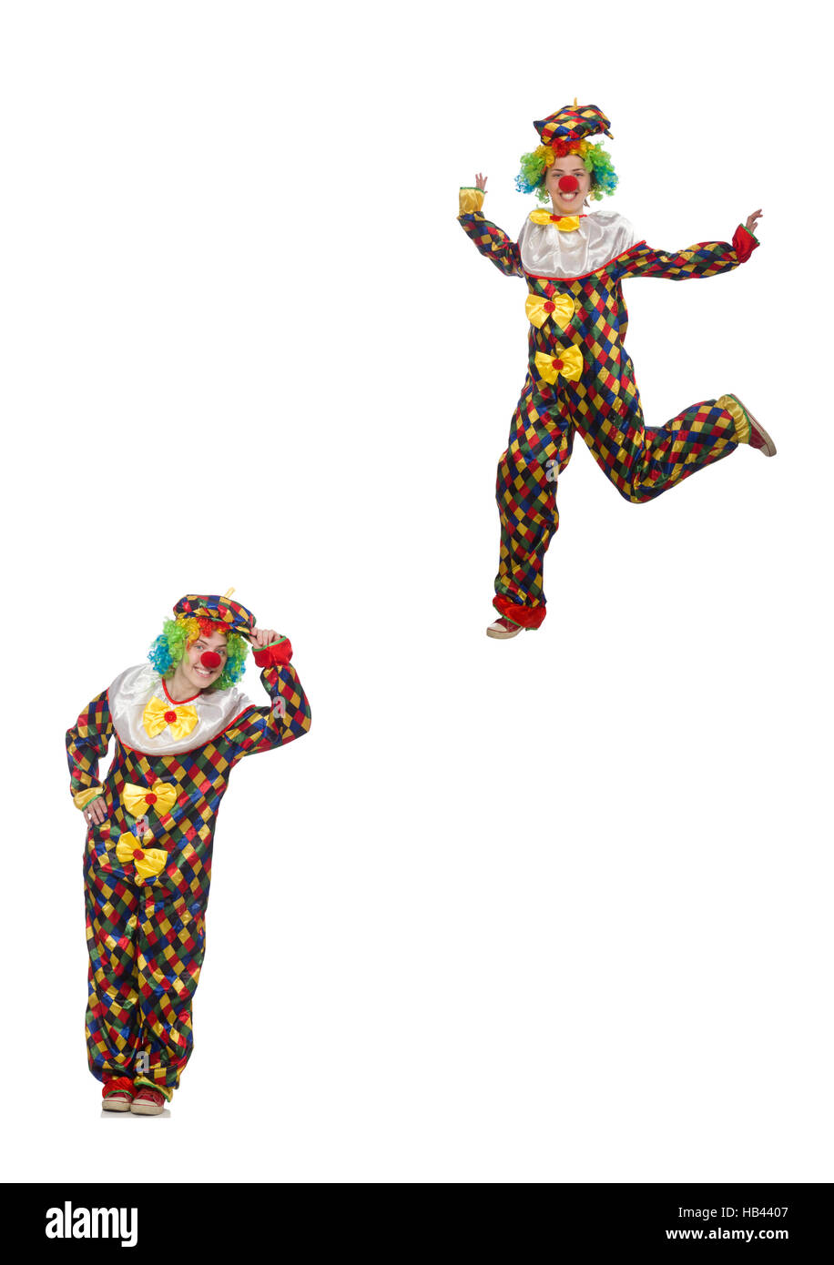 Set of clown photos isolated on white Stock Photo - Alamy