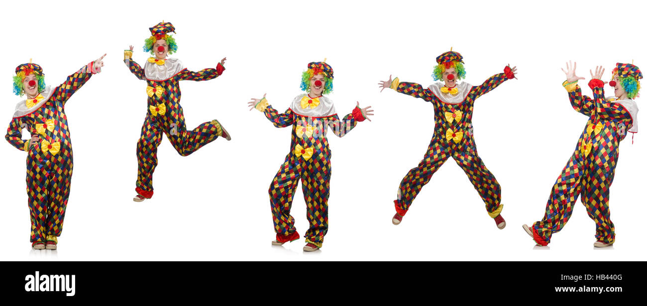 Set of clown photos isolated on white Stock Photo - Alamy