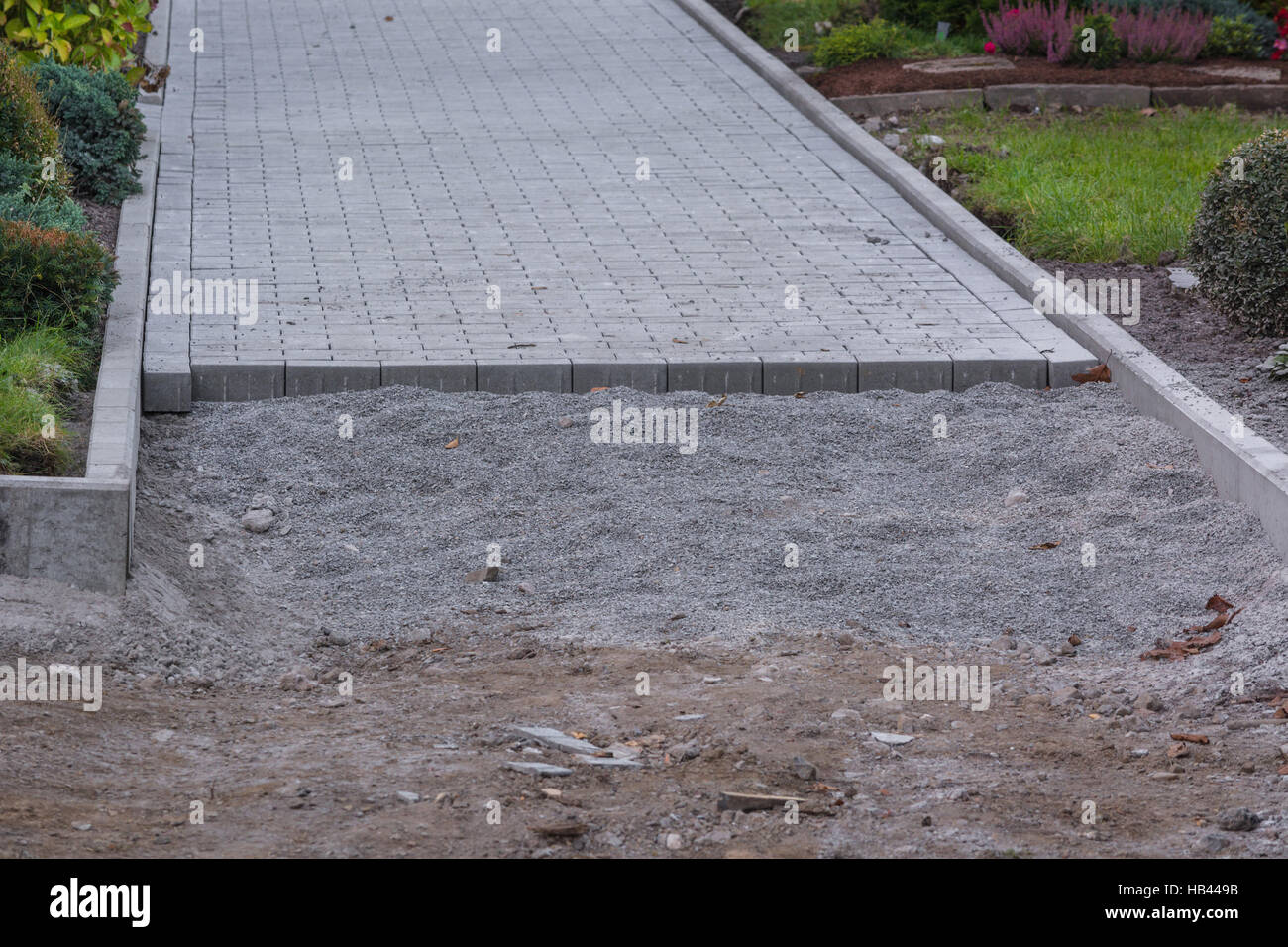 Construction of a paved surface Stock Photo - Alamy