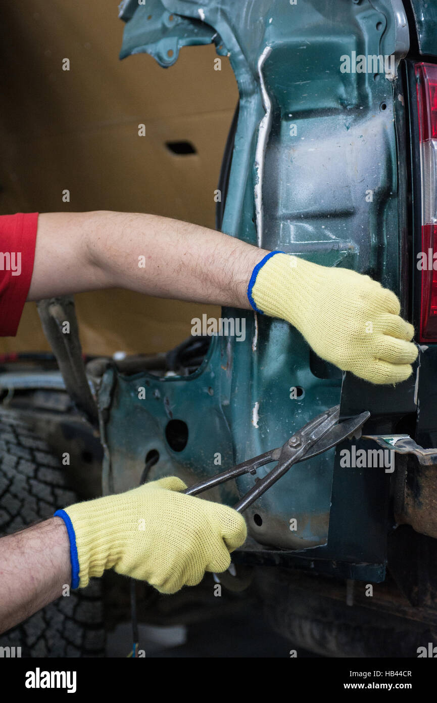 Repairing automotive body Stock Photo - Alamy