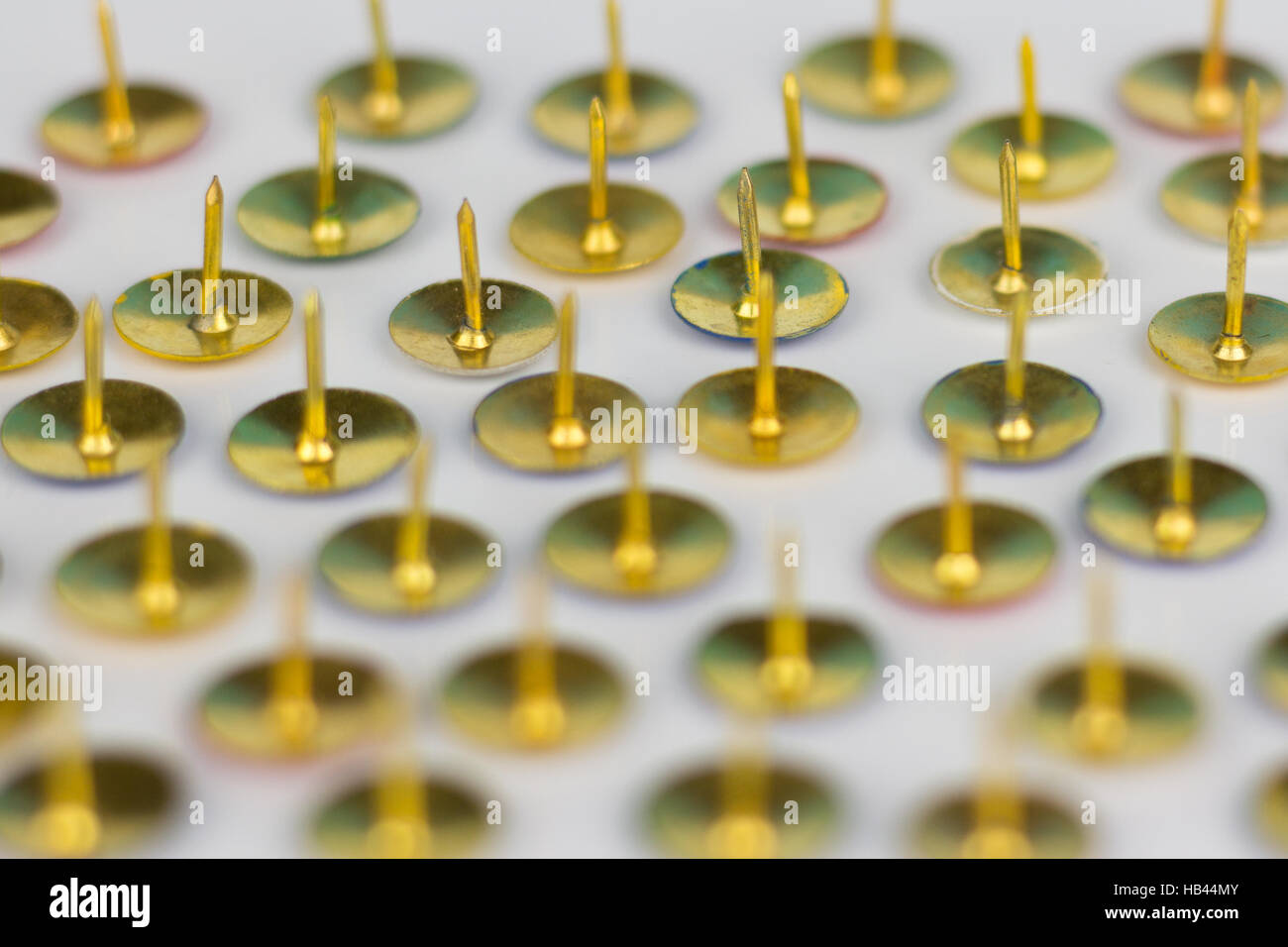 thumbtacks isolated on white background Stock Photo - Alamy