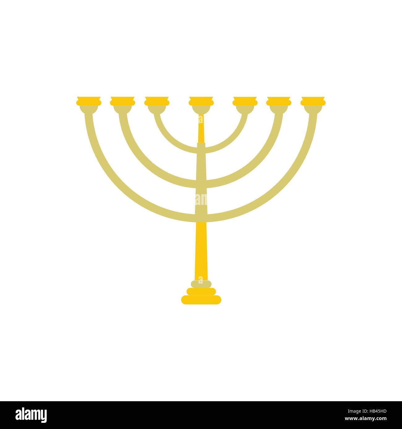 Gold hanukkah menorah flat icon Stock Vector Image & Art - Alamy