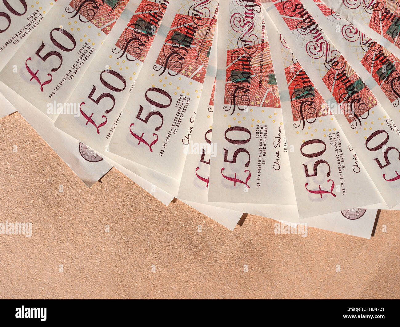 Fifty Pound notes Stock Photo - Alamy
