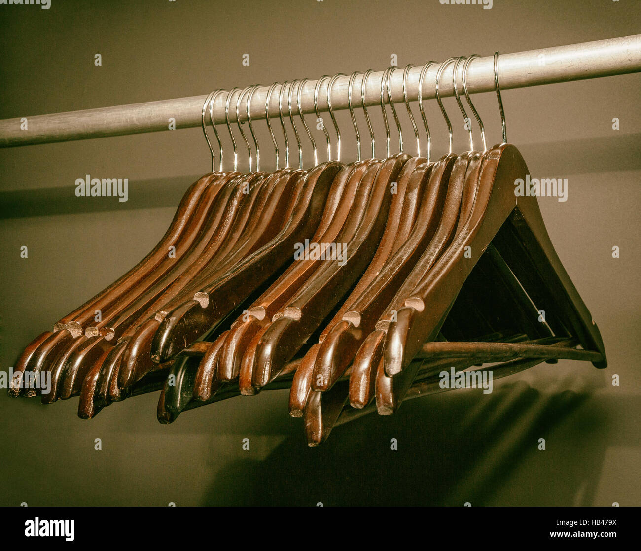 Clothes hanger rod hi-res stock photography and images - Alamy