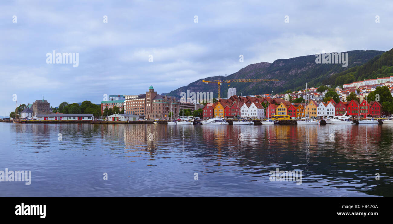 Norway bergen skyline panorama hi-res stock photography and images - Alamy