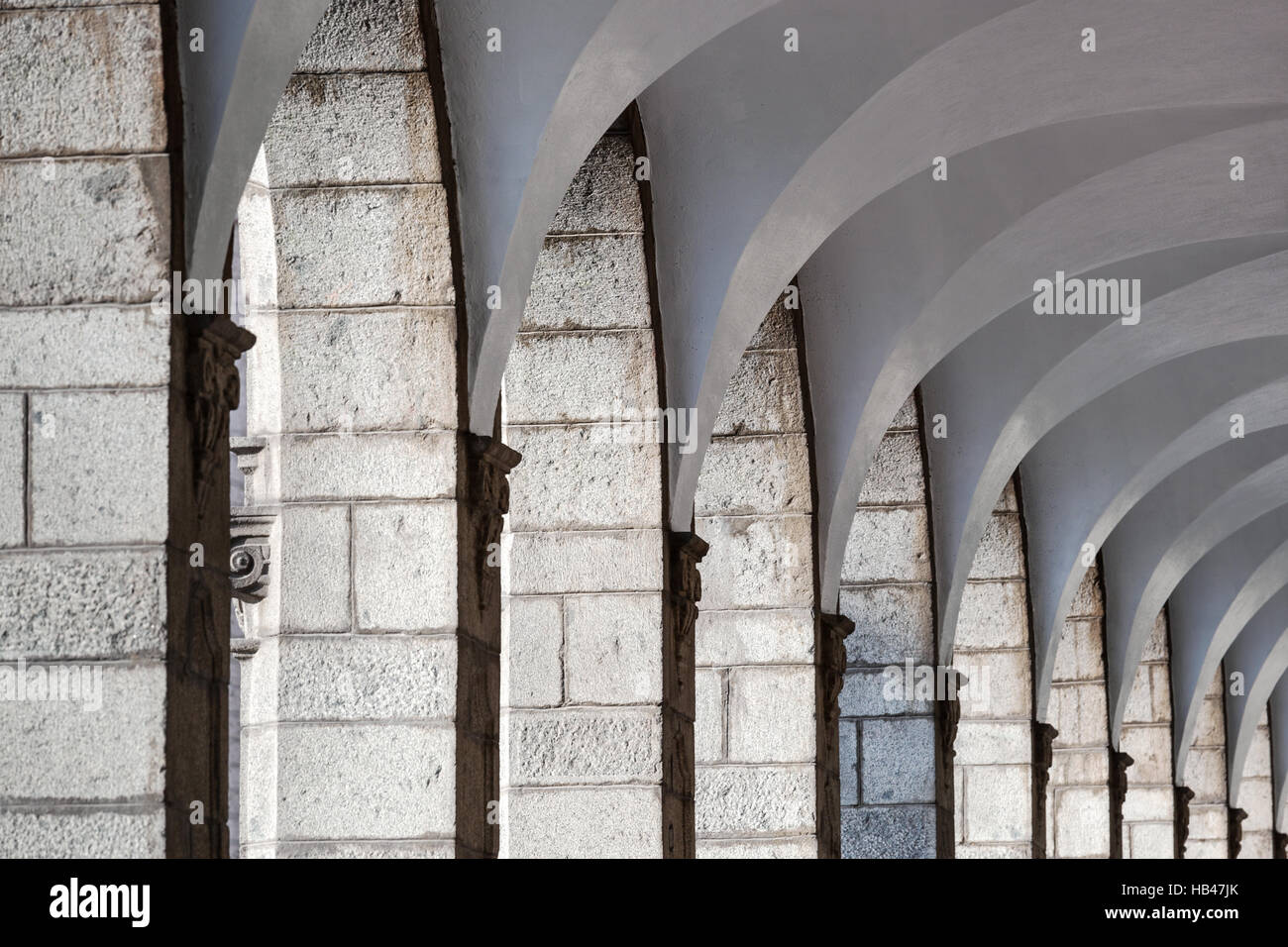 colonnade with arched ceiling Stock Photo - Alamy