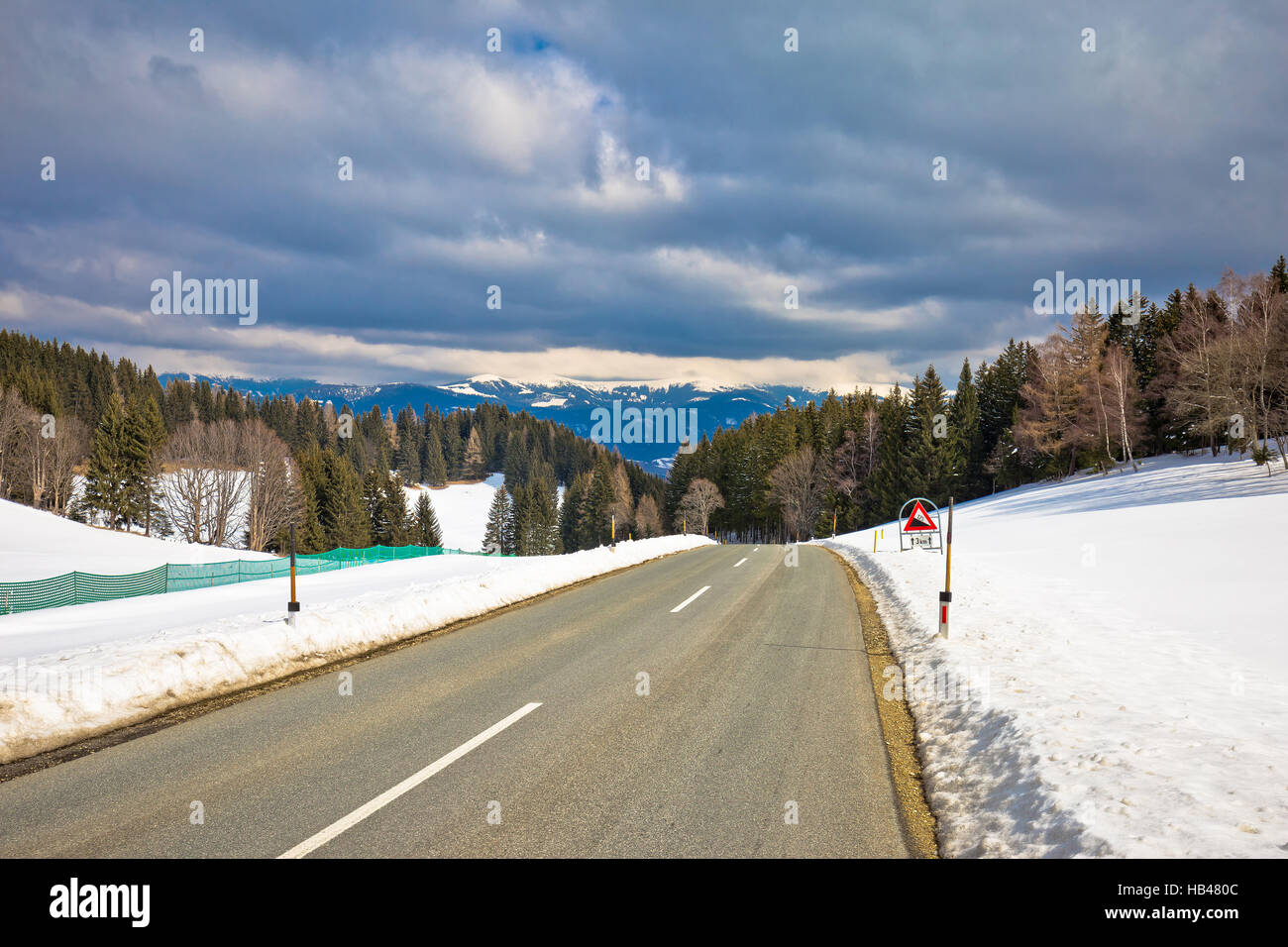 Alpine forest road hi-res stock photography and images - Alamy