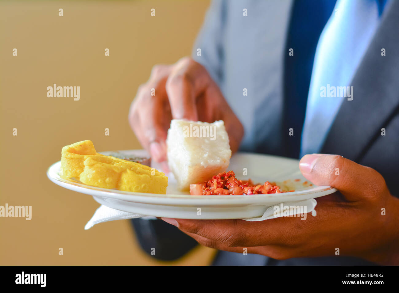 Kiribath, The milk rice is a traditional Sri Lankan food Stock Photo ...