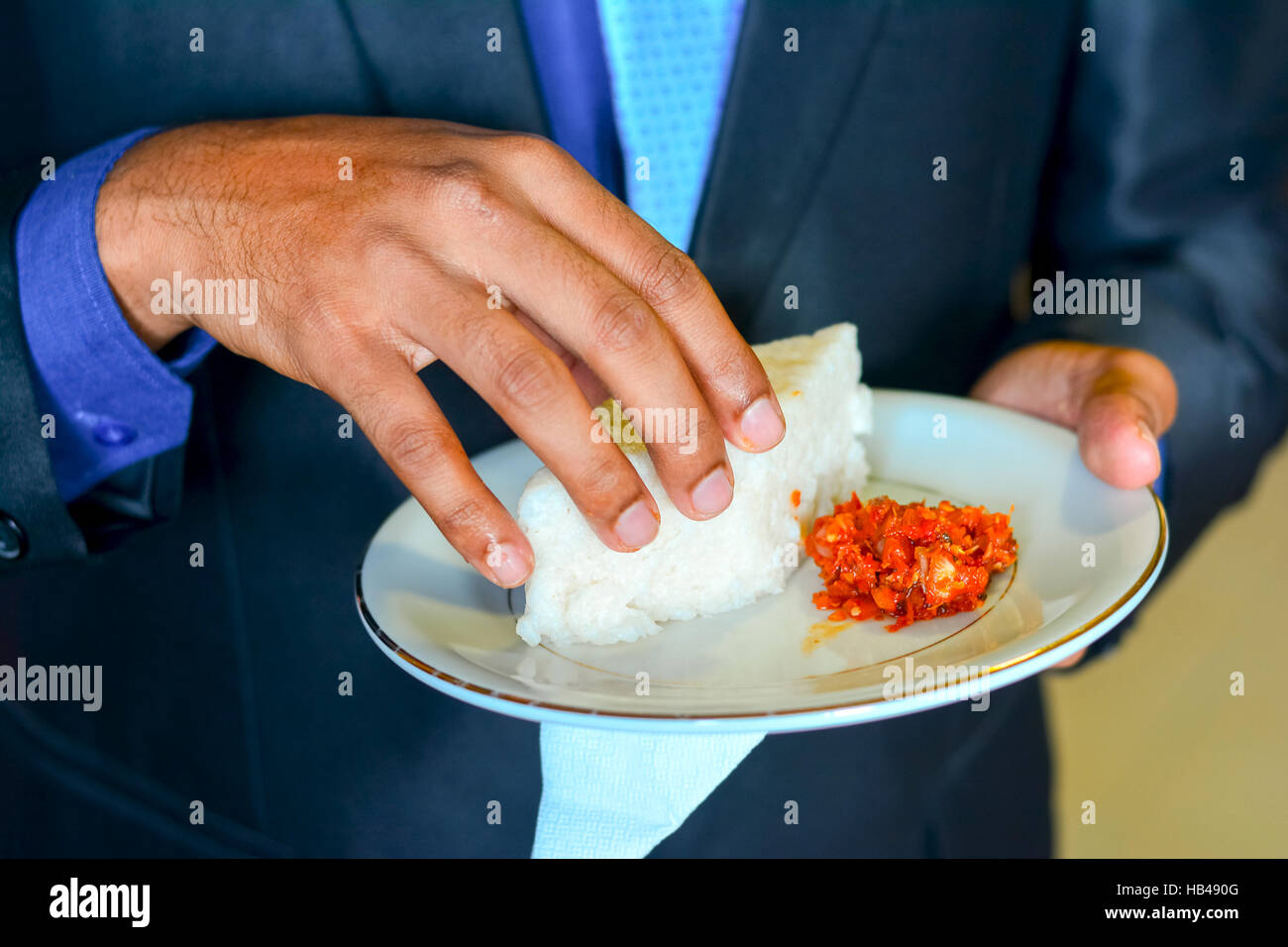 Kiribath, The milk rice is a traditional Sri Lankan food Stock Photo ...