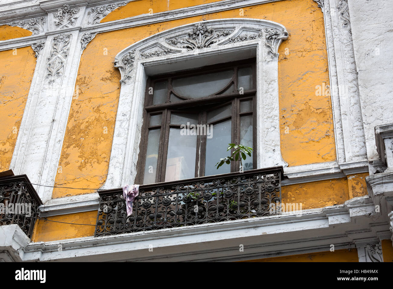 old balcony window Stock Photo - Alamy