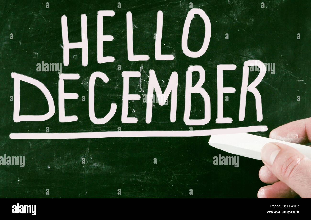 Hello december hi-res stock photography and images - Alamy