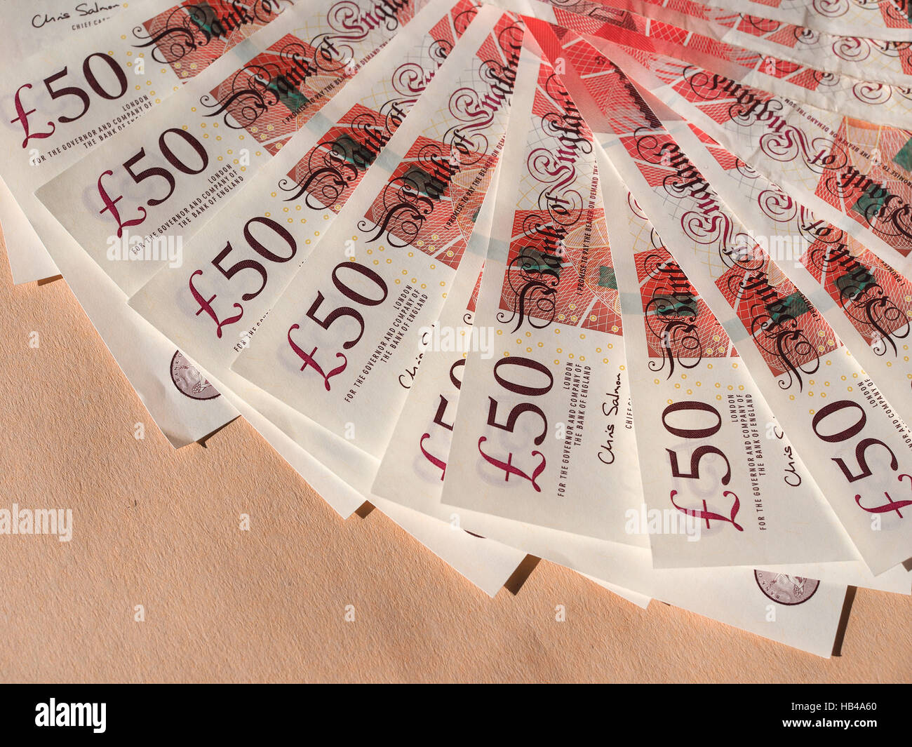 Fifty Pound notes Stock Photo - Alamy