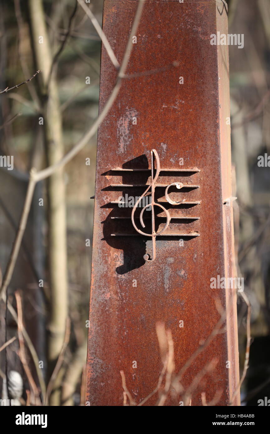 Iron treble clef Stock Photo - Alamy