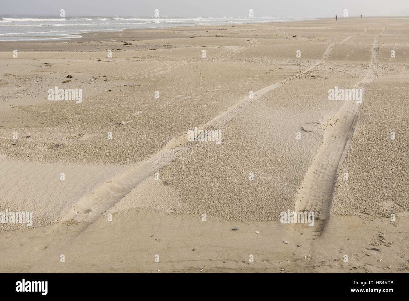 Traces in the beach Stock Photo - Alamy